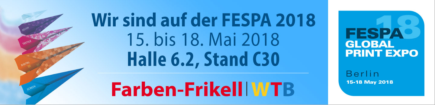 Wir sind auf der Fespa 2018 vom 15. - 18. Mai